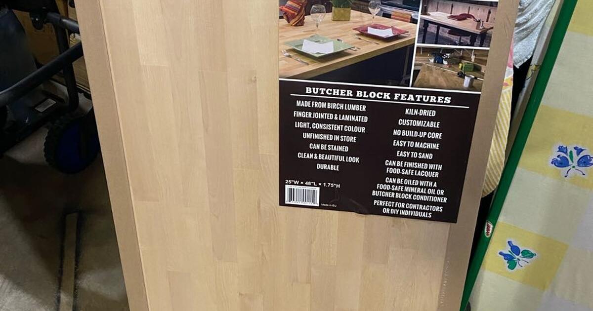 New Butcher Block 25in by 48in for $105 in Ballston Lake, NY | Finds ...