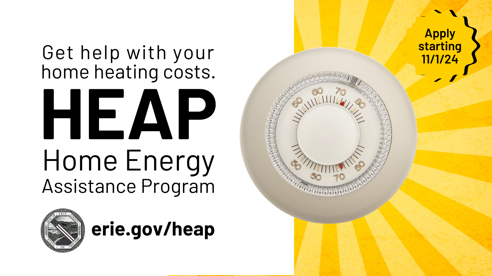Erie County's Home Energy Assistance Program (HEAP) will open for ...