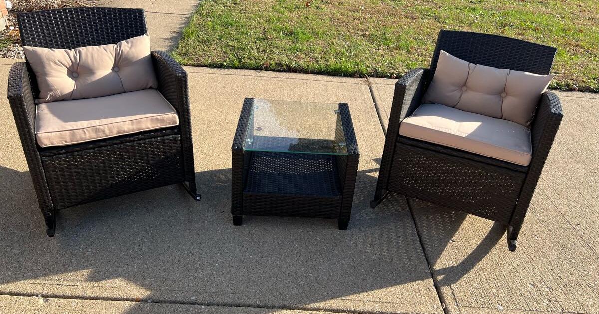 Outdoor Wicker Patio Set for $225 in Avon, IN | For Sale & Free — Nextdoor