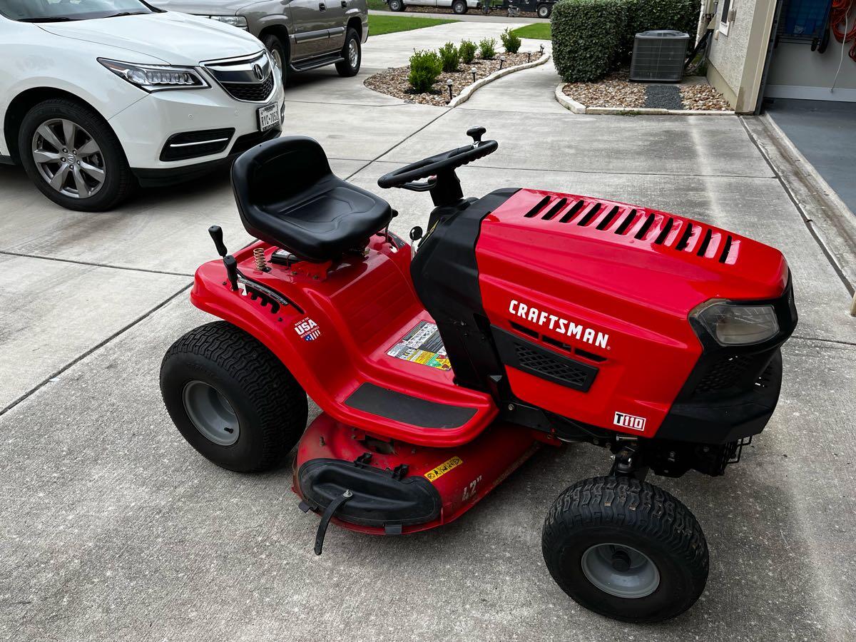 Craftsman T110 Riding mower “Like New” for $810 in New Braunfels, TX ...