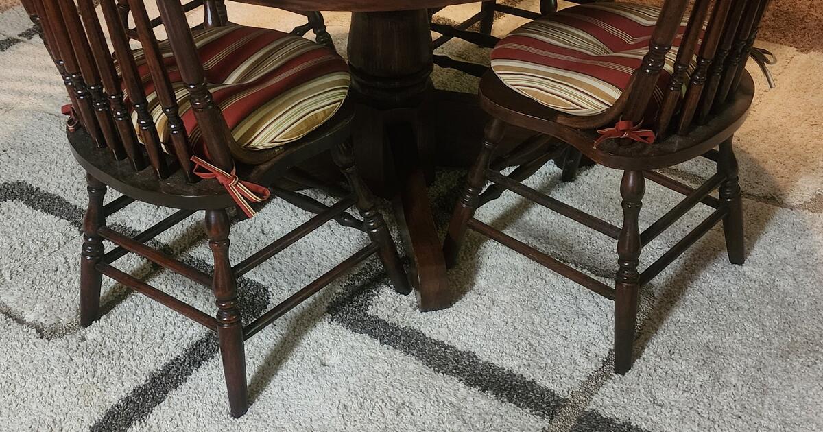 Wooden Dining Table with 4 Chairs for $250 in Paducah, KY | For Sale ...