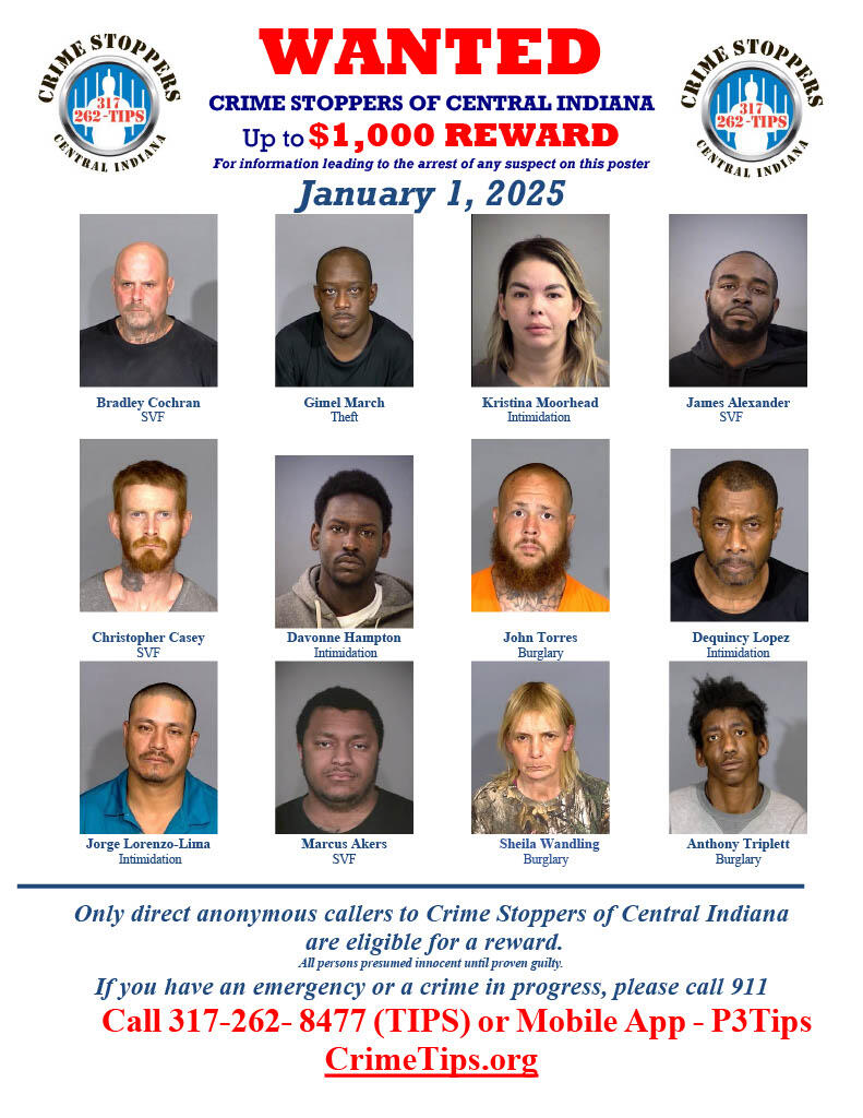 IMPD North District Crime Watch - WANTED Poster - January 2025 ...
