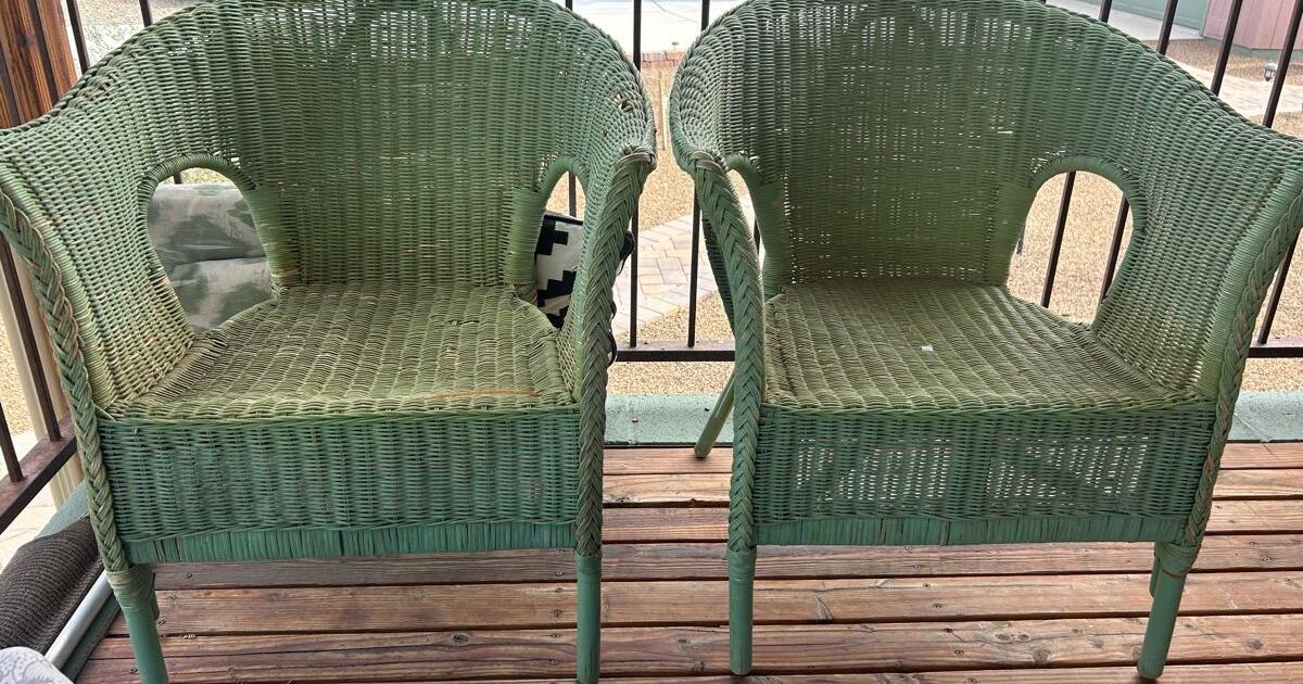 Green Wicker Chairs for Free in Tucson, AZ | For Sale & Free — Nextdoor
