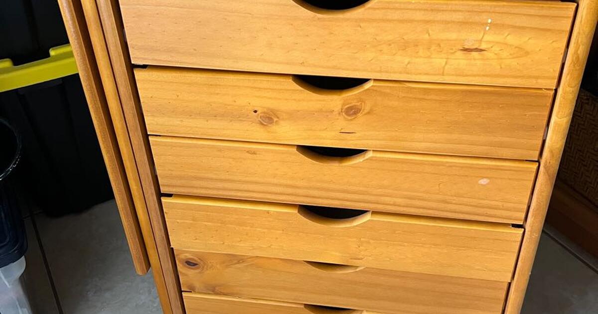 Seven drawer, foldable, mobile computer/craft table. for $50 in Rotonda ...
