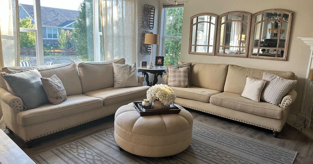 Two Sofa’s$150 each ottoman $150 two tables $150 each for Free in ...