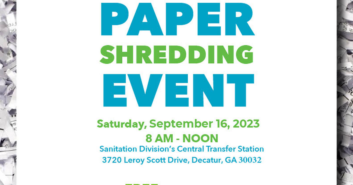 FREE Paper Shredding Event--September 16th — Nextdoor