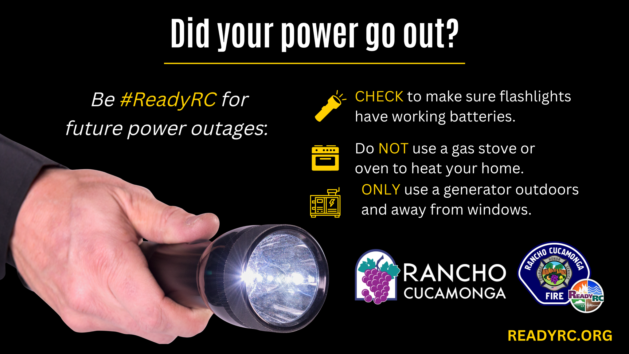 Did your power go out? (City of Rancho Cucamonga) — Nextdoor — Nextdoor