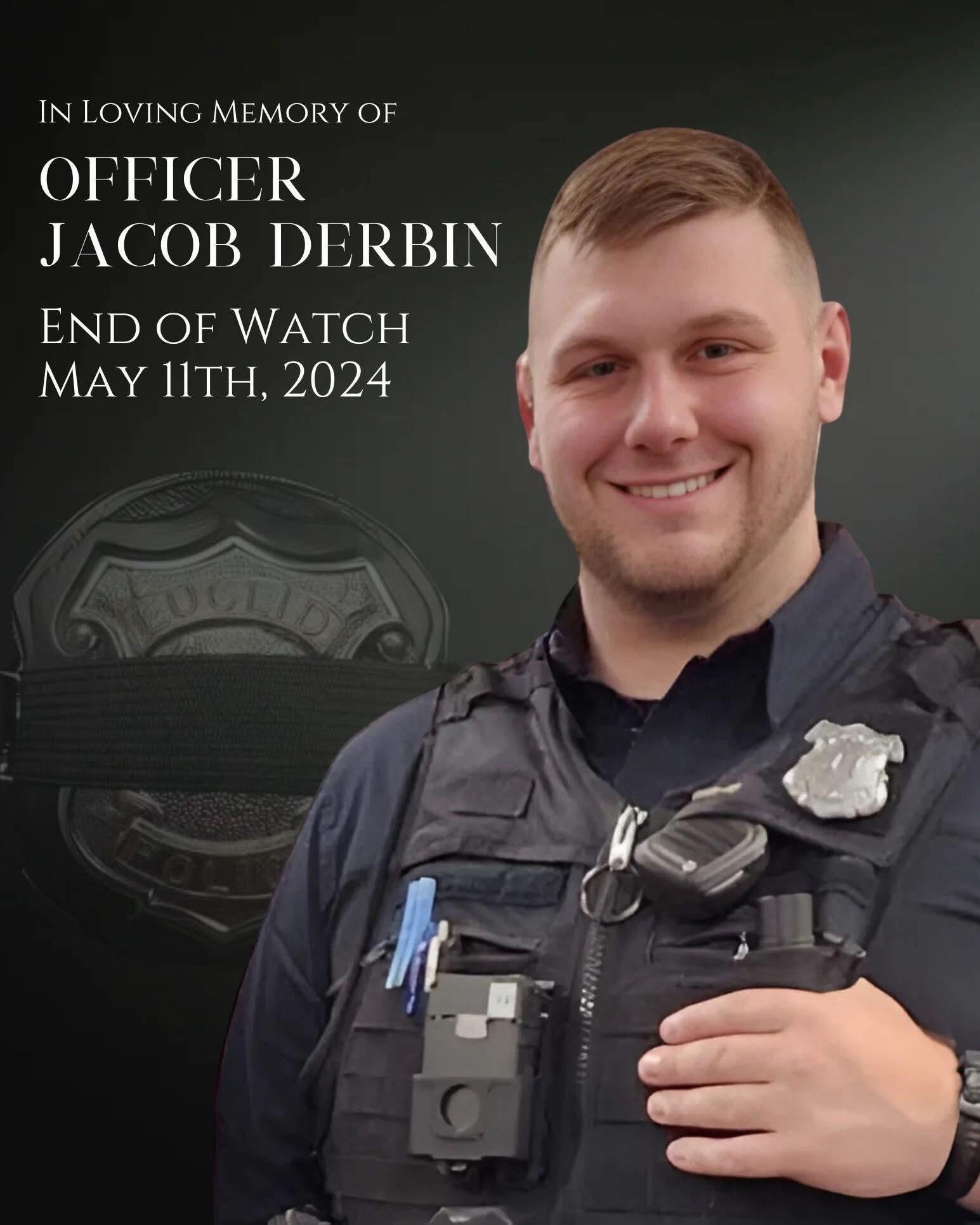 Today, we remember Officer Jacob Derbin with deep respect, love, and ...