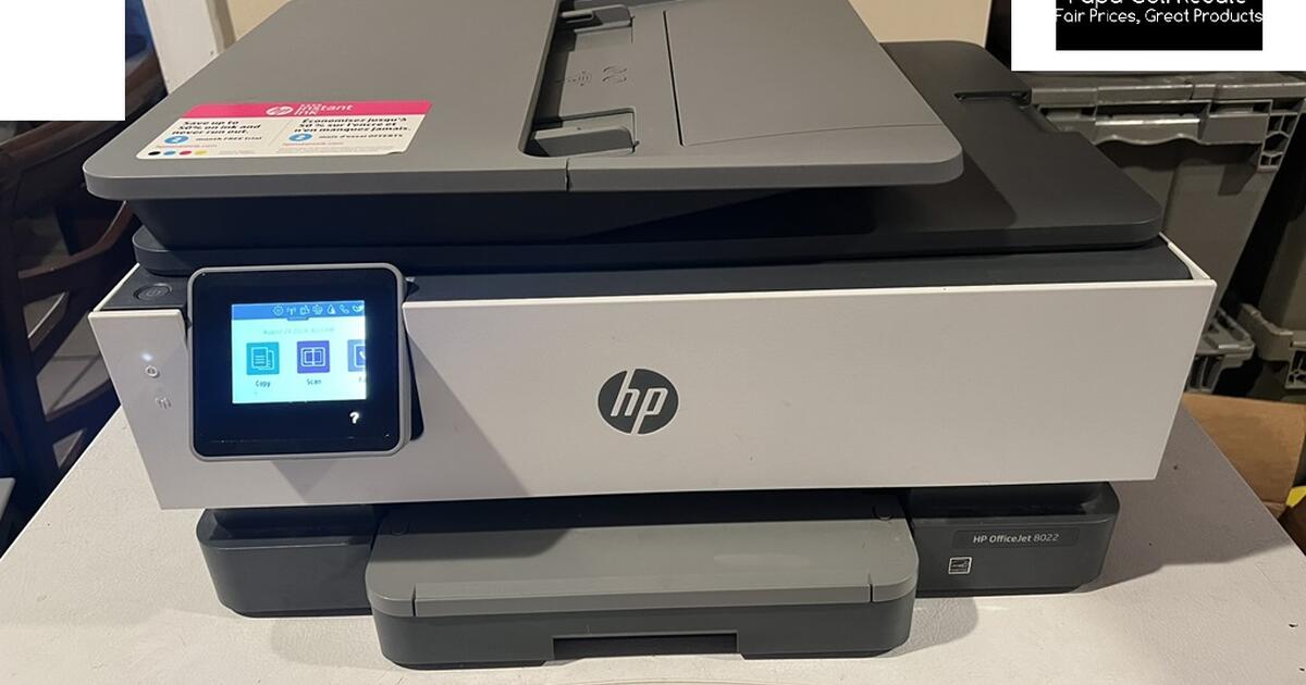 HP OfficeJet 8022 All-In-One Printer/Copy/Fax/Scan for $30 in Augusta ...