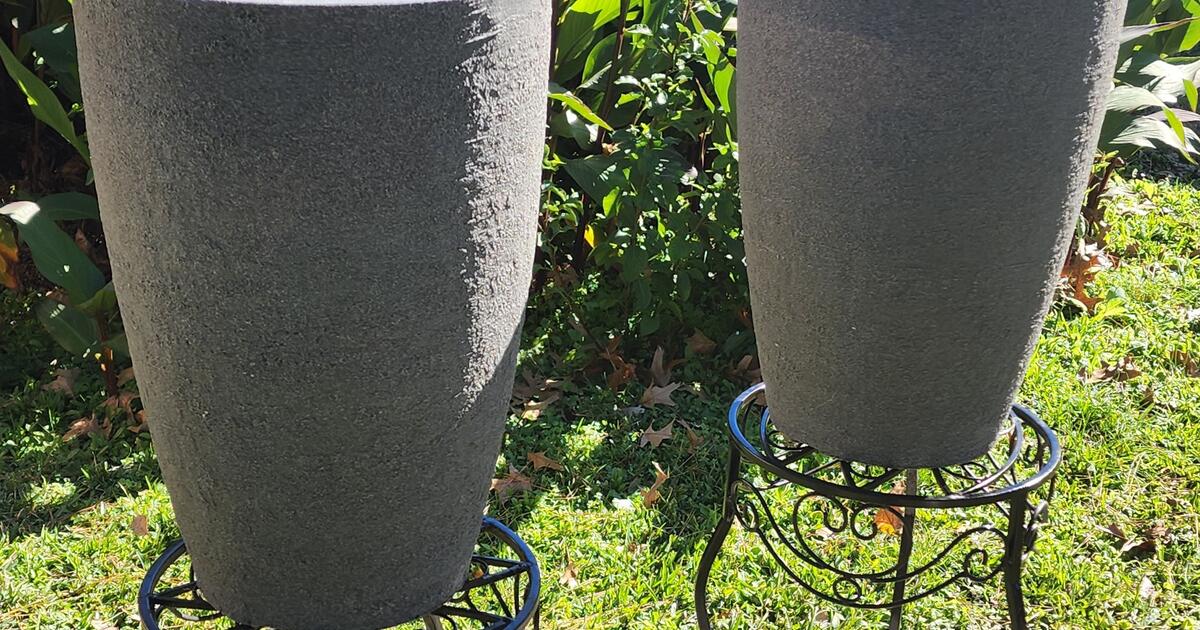 Pair of Curved Planters with Stands for $45 in Missouri City, TX | For ...