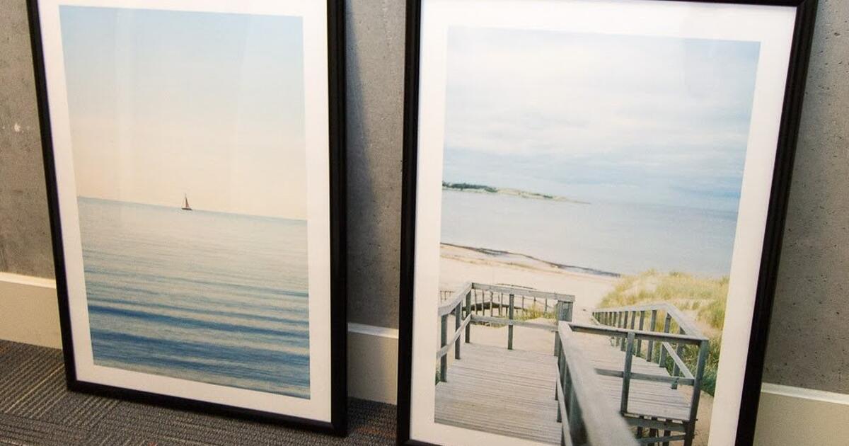 Pair of large framed beach / ocean prints for $35 in San Francisco, CA ...