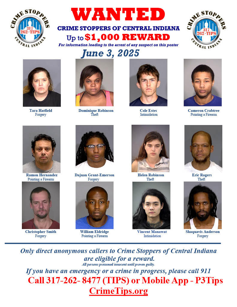 WANTED Poster - June 2025 (Indianapolis Metropolitan Police Department ...
