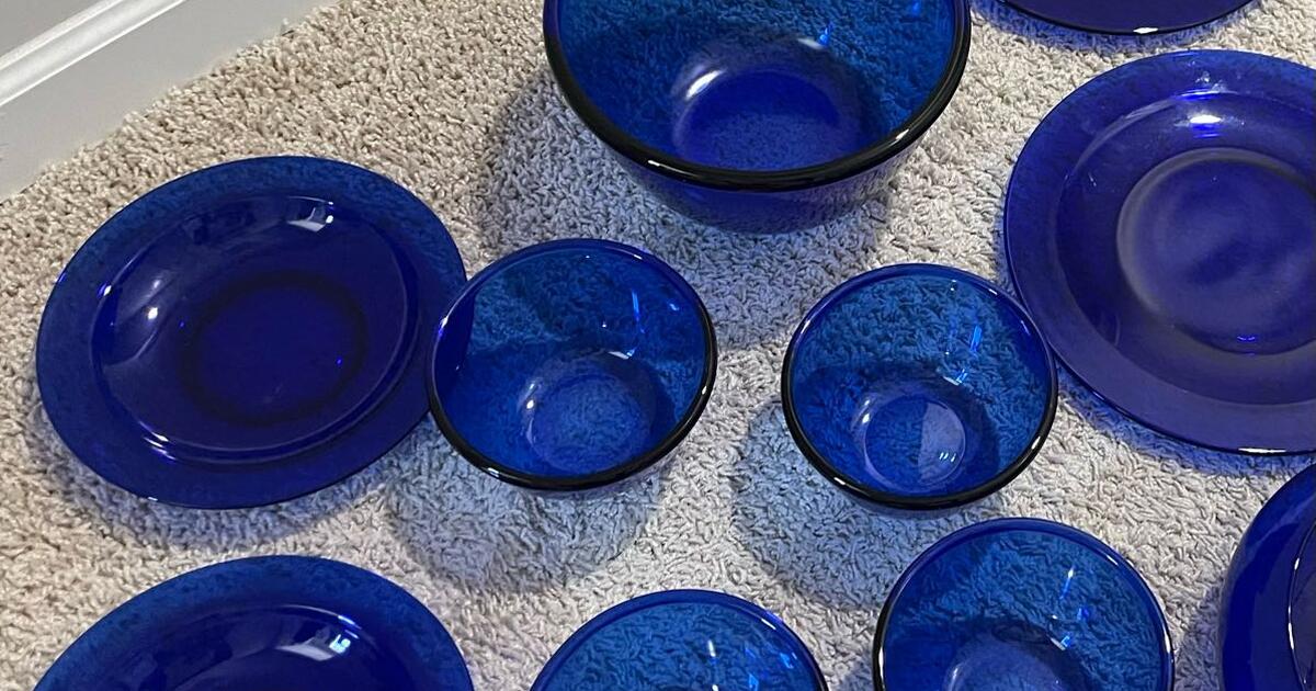 Set of Beautiful Cobalt Blue Glass Dinnerware for $40 in Chapin, SC ...