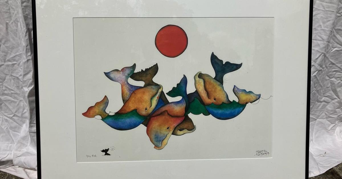 Artwork Painting Whale Pod NSB Artist Sam Ruder Jonahs Cat Beach Art ...