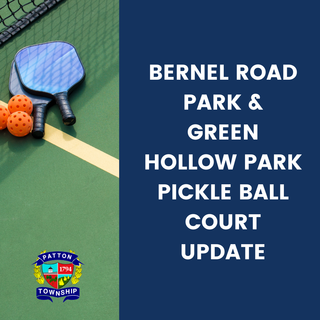 Bernel Road Park & Green Hollow Park Update (Patton Township ...
