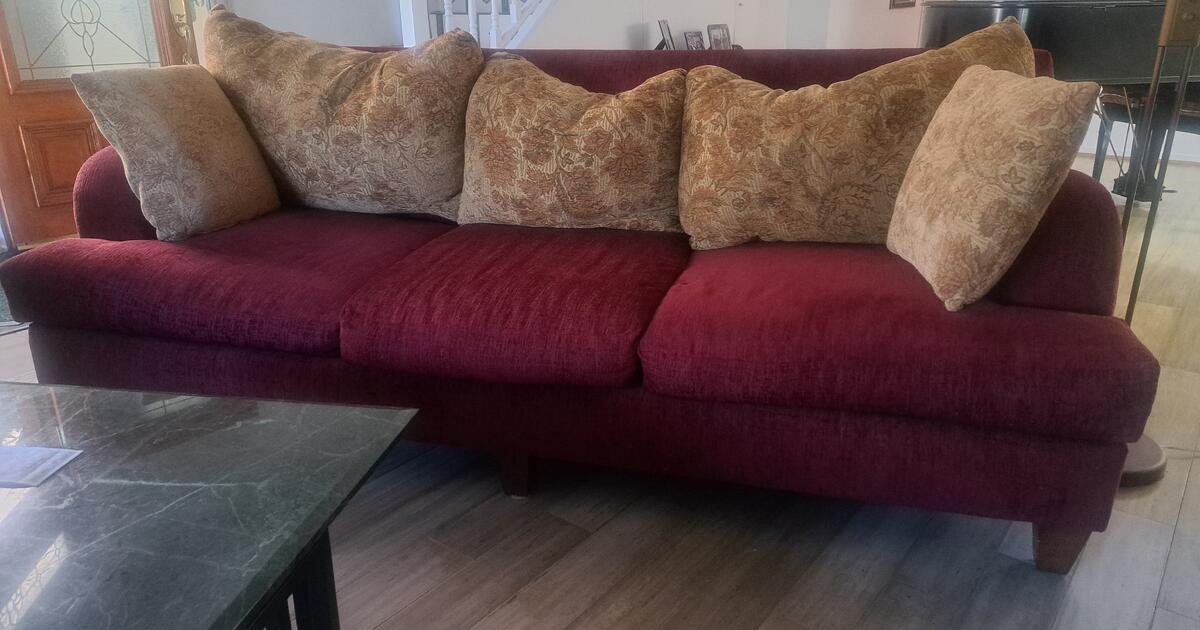 Large Red Sofa with Cushions for Free in Seal Beach, CA | For Sale ...
