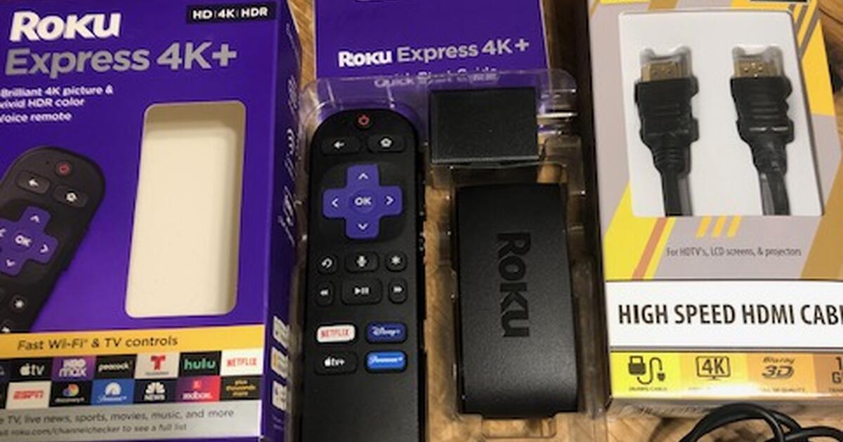 Roku Express 4K+ with HDMI Cable for $25 in Uniontown, OH | For Sale & Free — Nextdoor