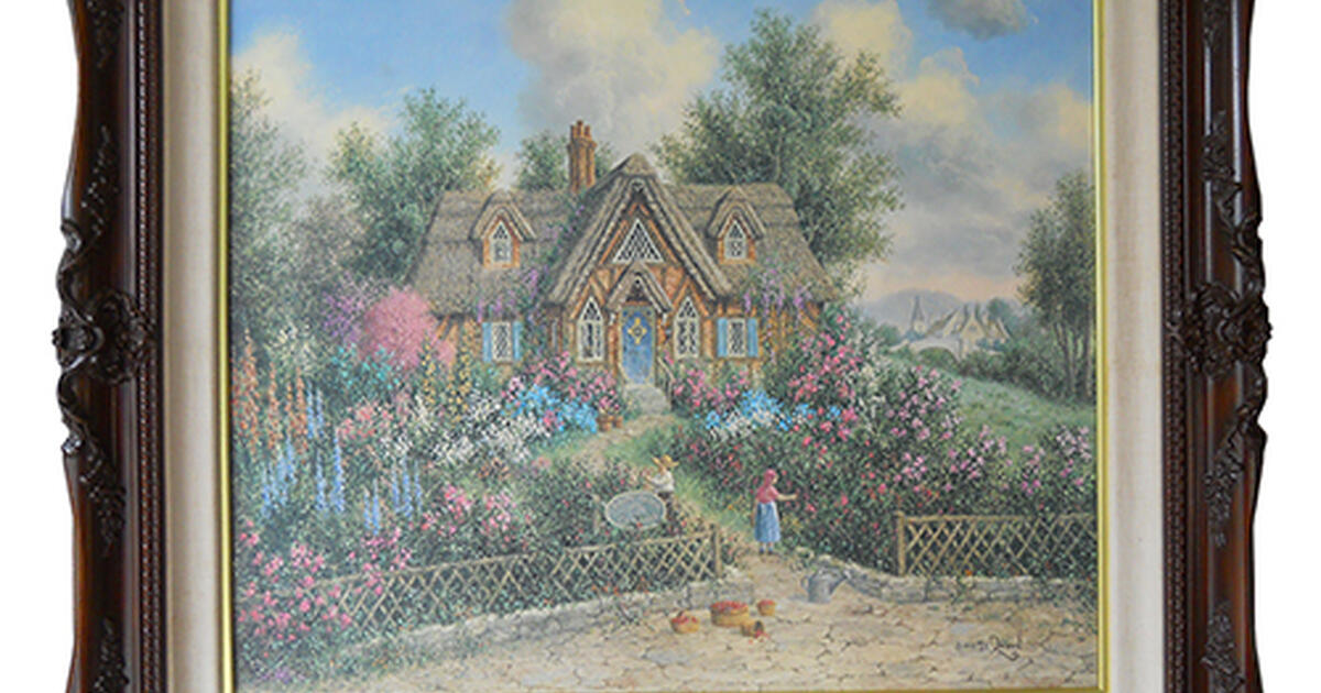 Dennis Patrick Lewan "Beary Patch Cottage" S/N Canvas Lithograph #76/ ...
