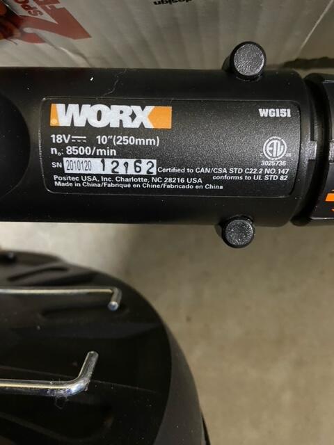 WORX GT WG151.5 Cordless Trimmer/Edger for $35 in Fayetteville, GA ...