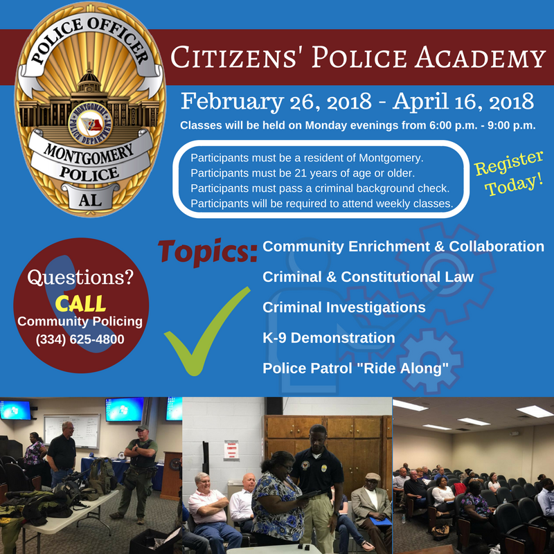 Citizens' Police Academy Registration (Montgomery Police Department ...