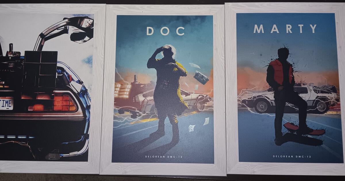 Back to the Future Displate media Movie Posters Set of 3 - Marty, Doc ...