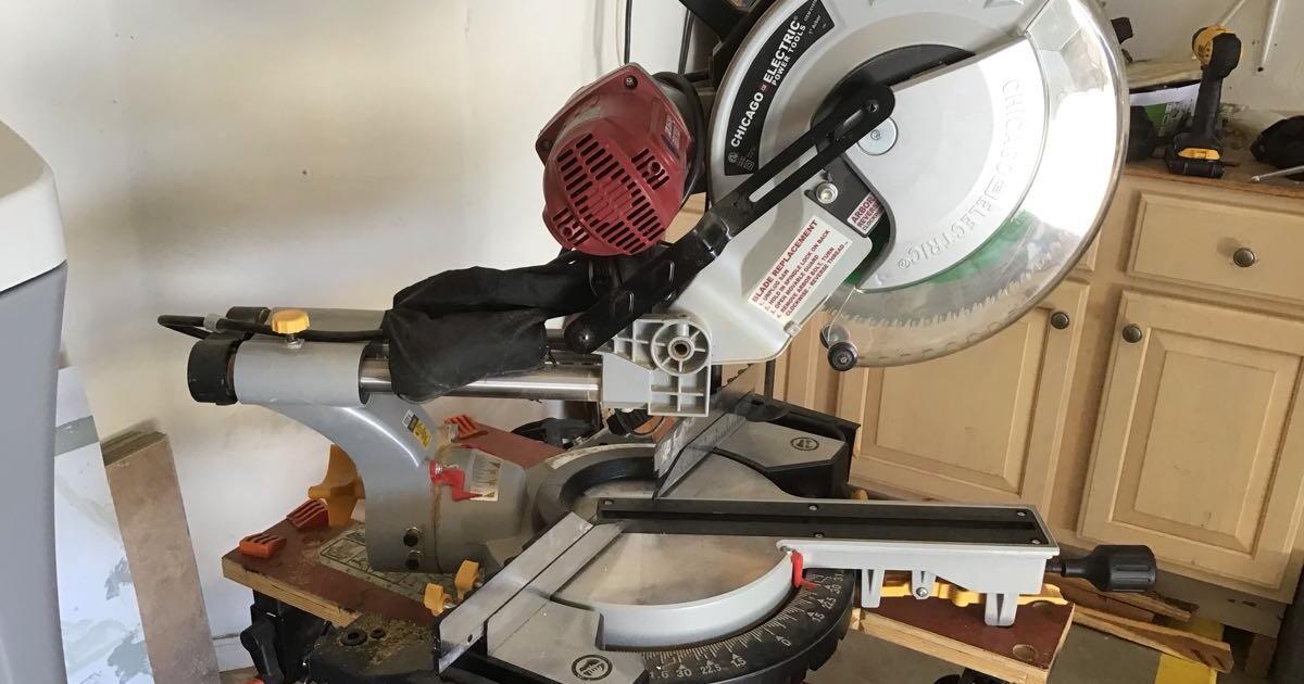 12 inch double bevel sliding compound radial arm saw with laser guide ...