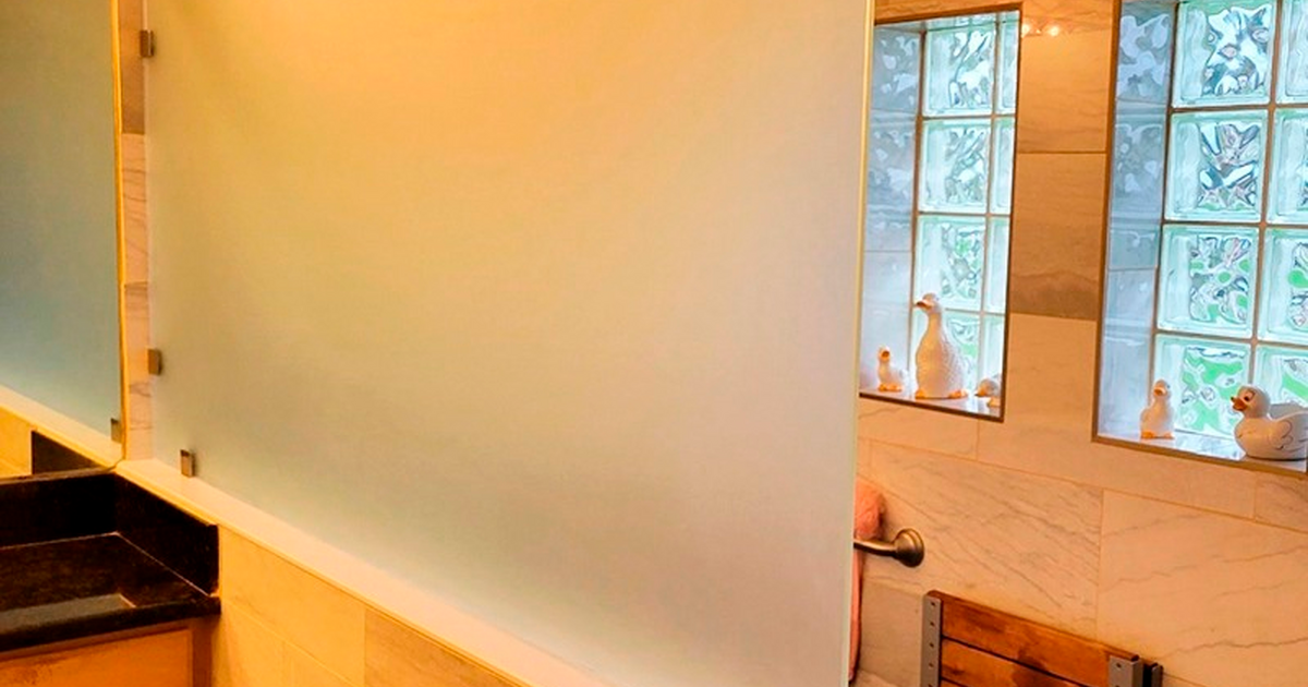 FROSTED GLASS Shower Panel FABRICATION For 1 In Tampa FL For