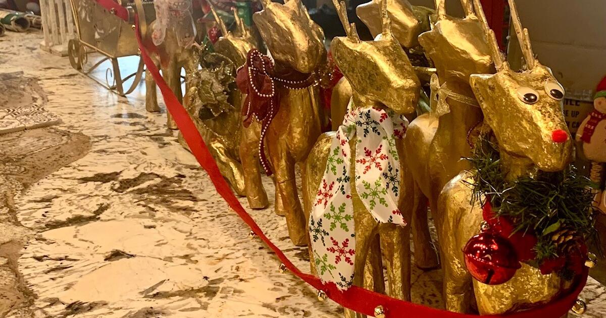 SANTA, SLEIGH & BELLS REIN, 9 REINDEER for $110 in New Braunfels, TX ...