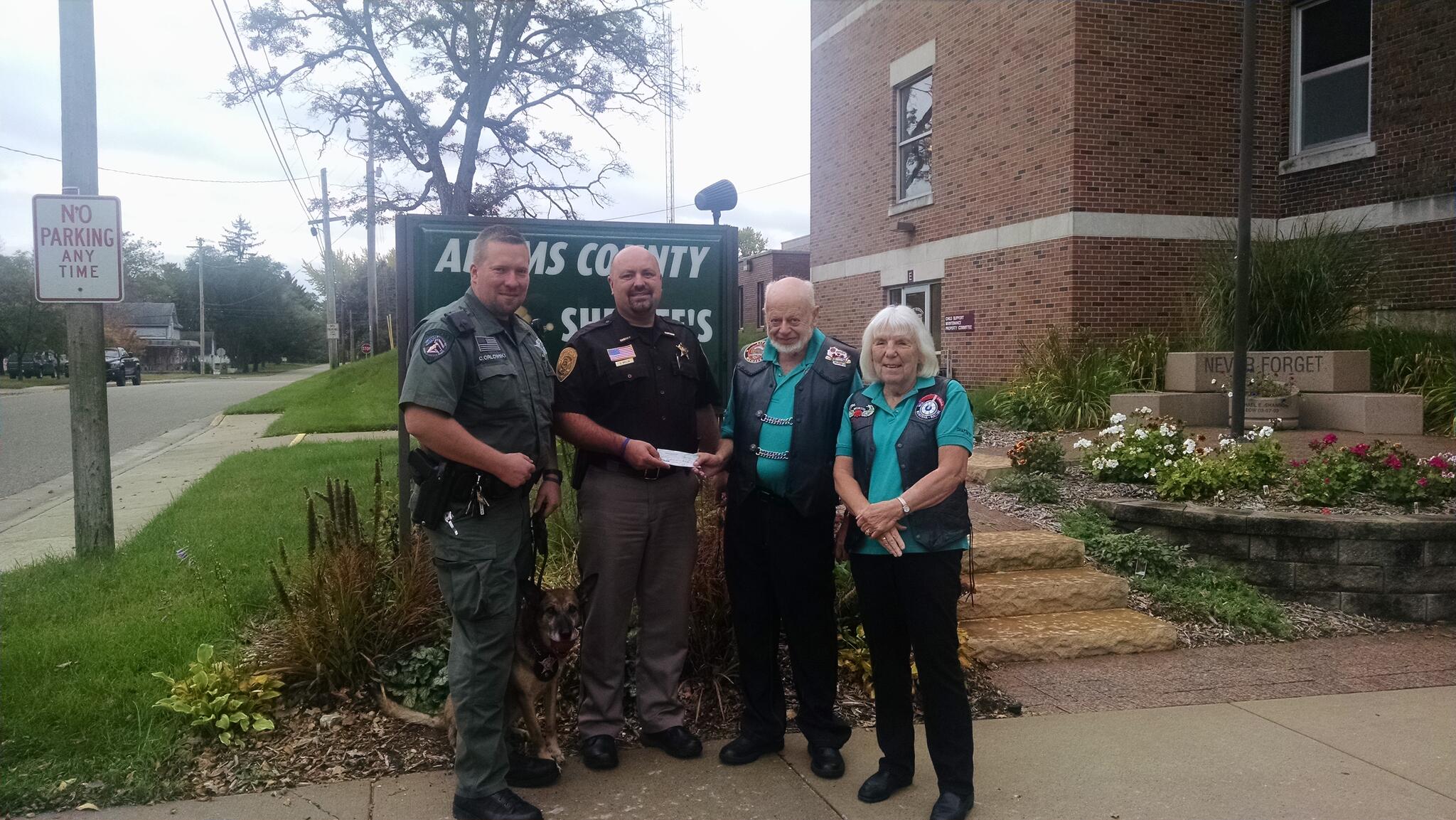 $200 to support the Adams County Sheriff’s Office K9 program (Adams ...