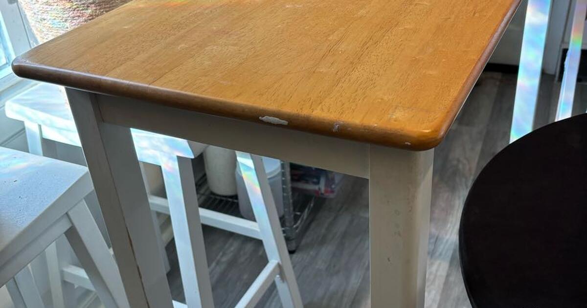 Bar height table 3feet tall. 18 inches wide and 3 feet 6 inches long ...