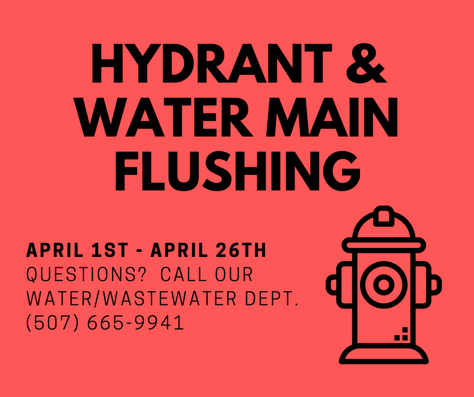 Hydrant and Water Main Flushing April 1st-26th (City of Le Sueur ...