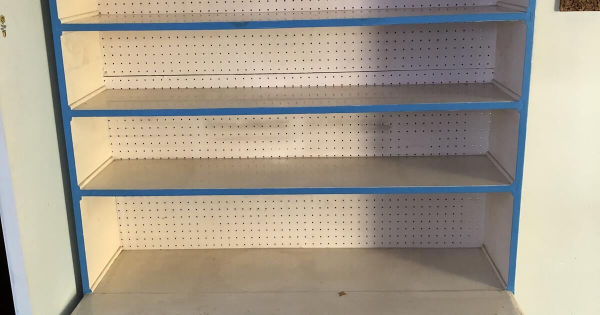 Large Wall Cabinet with Book Shelves & Covered Storage Area for $25 in ...