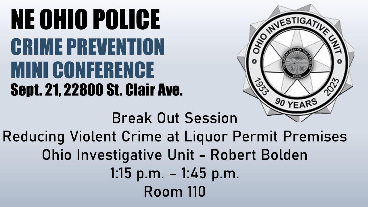 BREAK OUT SESSION: The Ohio Investigative Unit (OIU) has authority to ...