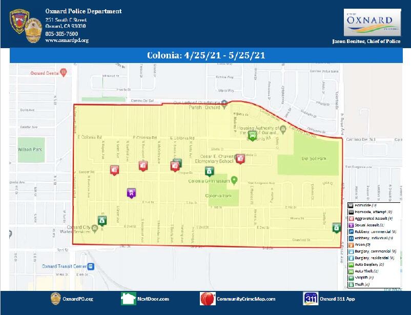Community Crime Map - La Colonia (Oxnard Police Department) — Nextdoor ...