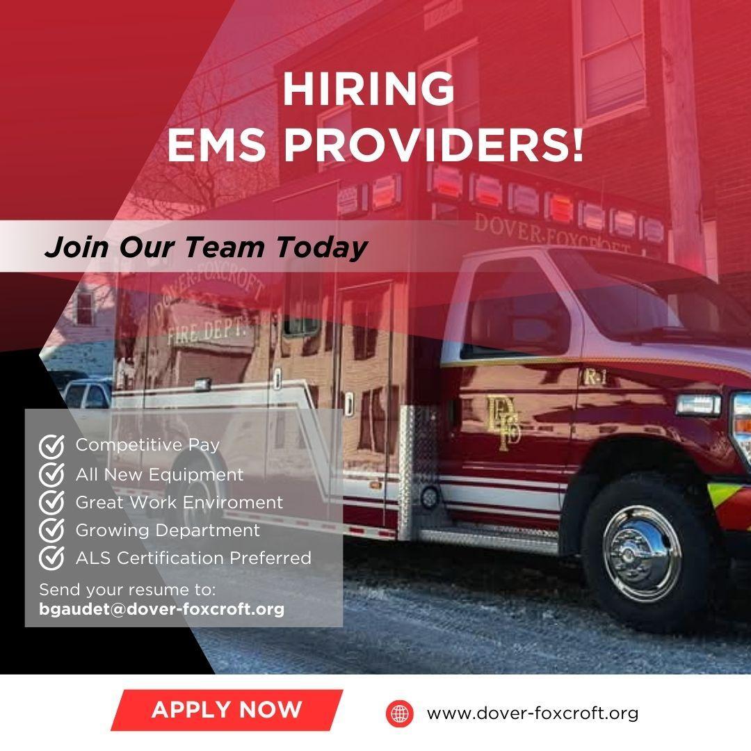 🚑 Dover-Foxcroft is Hiring EMS Providers! (Town of Dover-Foxcroft ...