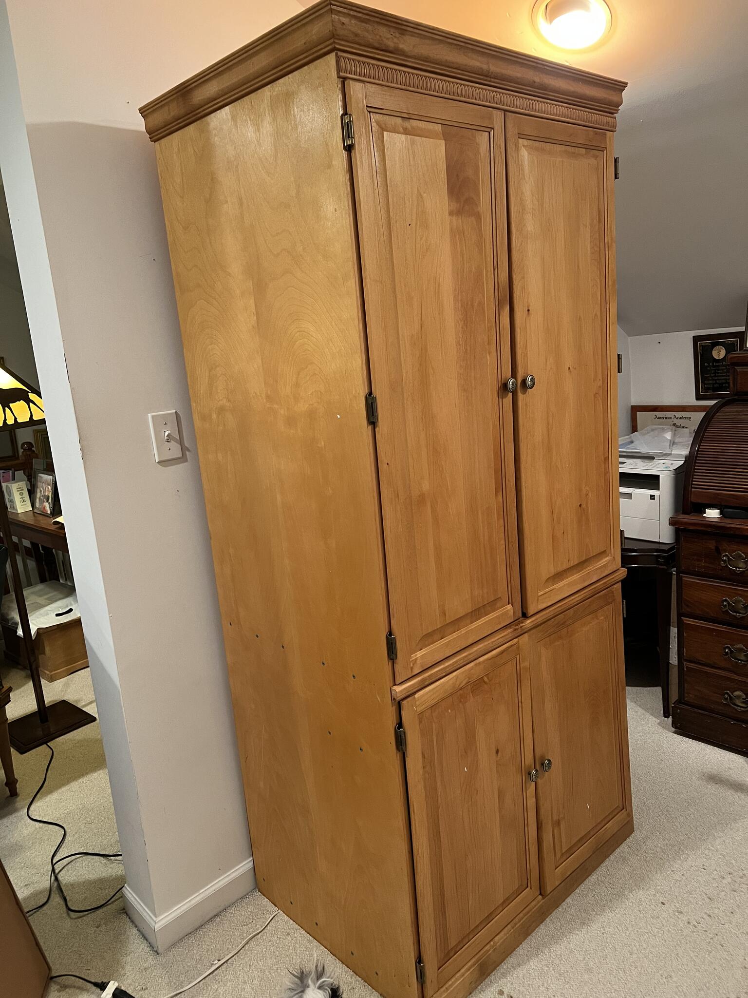 FREE Vermont made wooden computer cabinet for Free in Port Washington ...