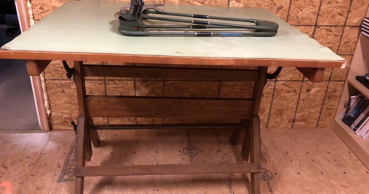 Antique drafting table with drafting arm machine for $150 in Glen Allen ...