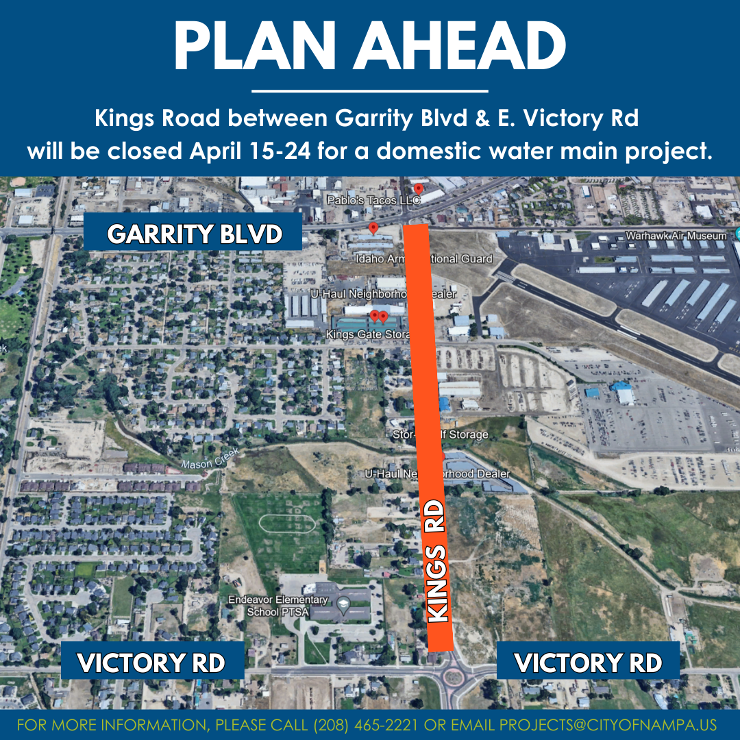 PLAN AHEAD // Kings Rd between Garrity Blvd and E Victory Rd will be ...