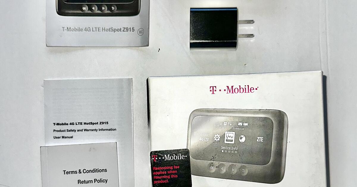 T-Mobile 4G LTE Hotspot Z915 Box and Manual included for $40 in Van Nuys, CA | For Sale & Free ...