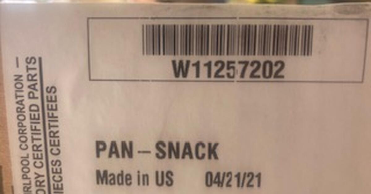 Two Whirlpol White Snack Pans For Whirlpool French Door Refrigerator ...