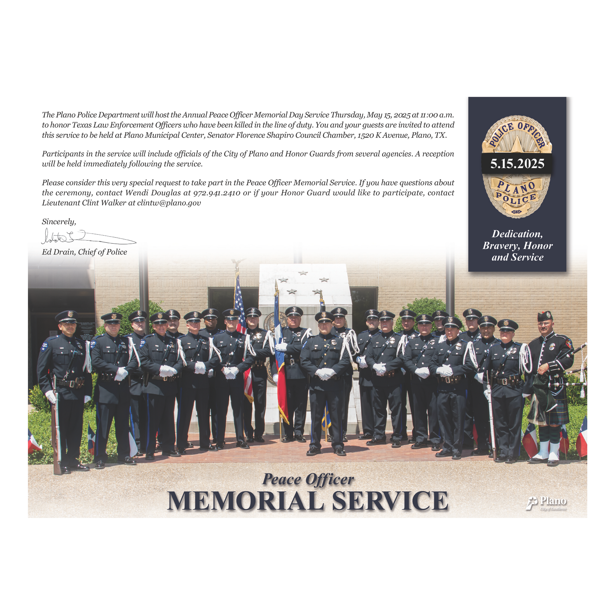🚨PLANO POLICE HOST MEMORIAL SERVICE TO HONOR FALLEN OFFICERS🚨 (Plano Police Department ...