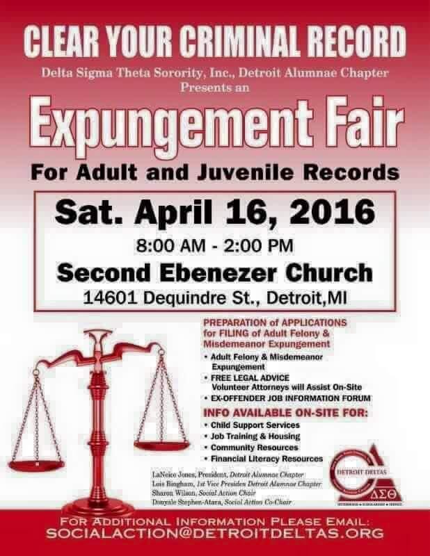 CLEAR YOUR CRIMINAL RECORD / EXPUNGEMENT FAIR (Detroit Police ...