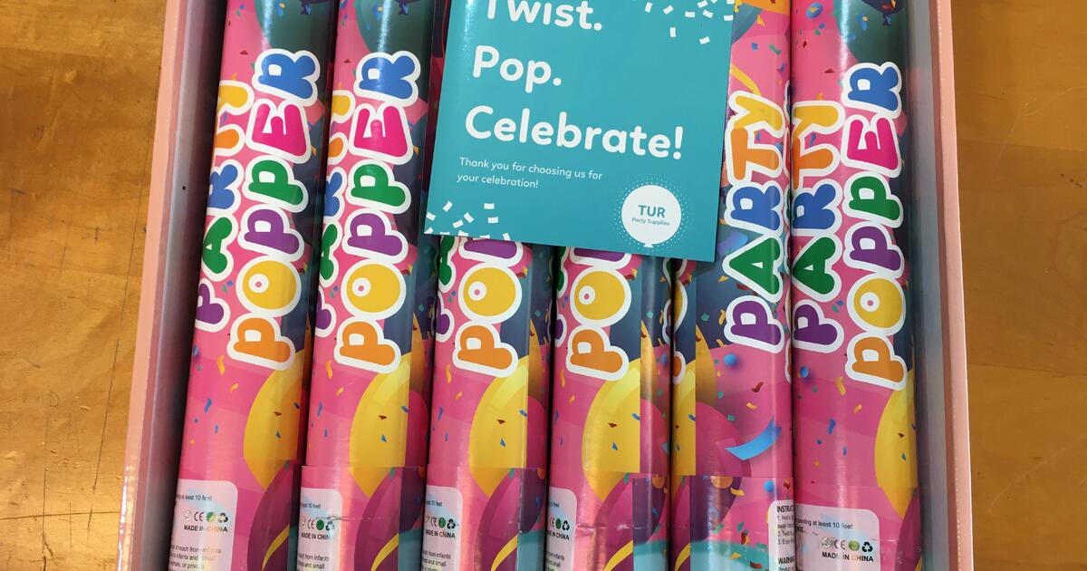 Party Poppers 3 Boxes of 2"x12" with 12 in each box $10 per box for $5 ...