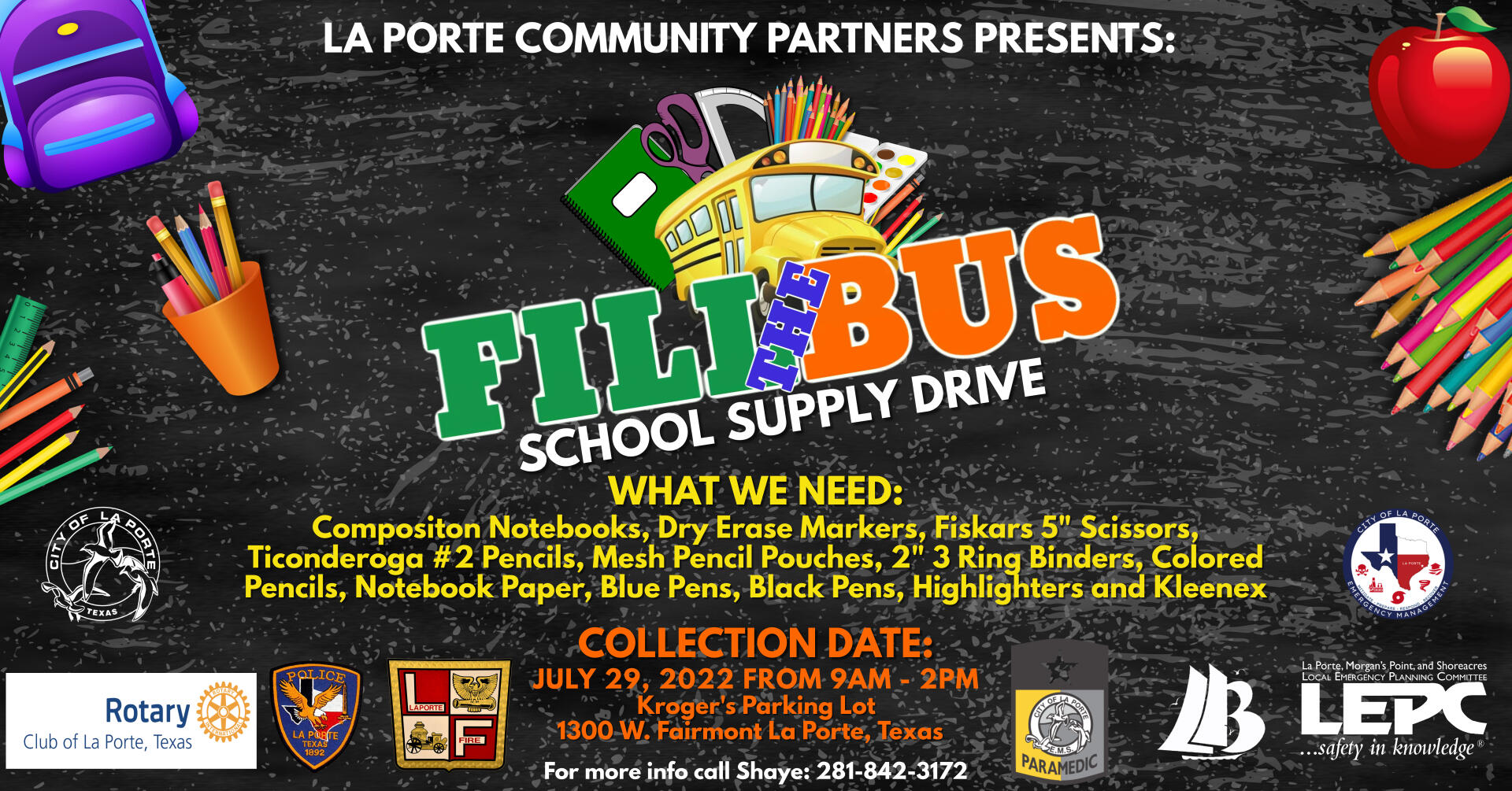 FILL THE BUS (La Porte Police Department) — Nextdoor — Nextdoor
