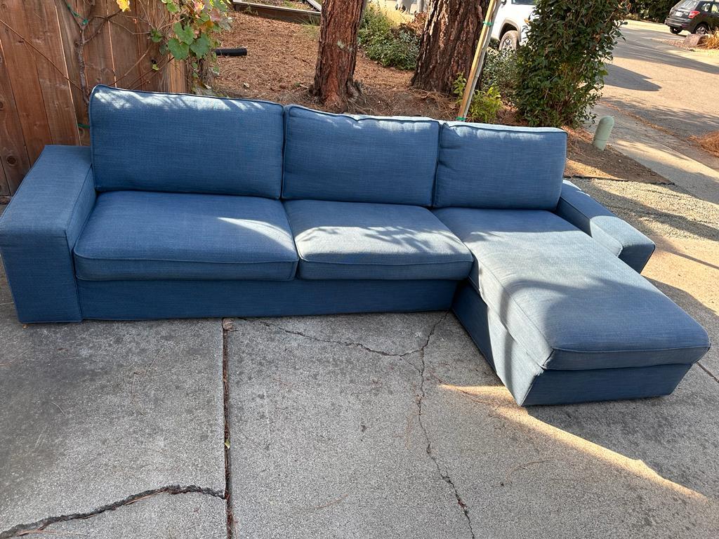 Used IKEA Sofa With Chaise KIVIK Color Fabric Gunnared Blue For 225 In Davis CA For Sale Free Nextdoor