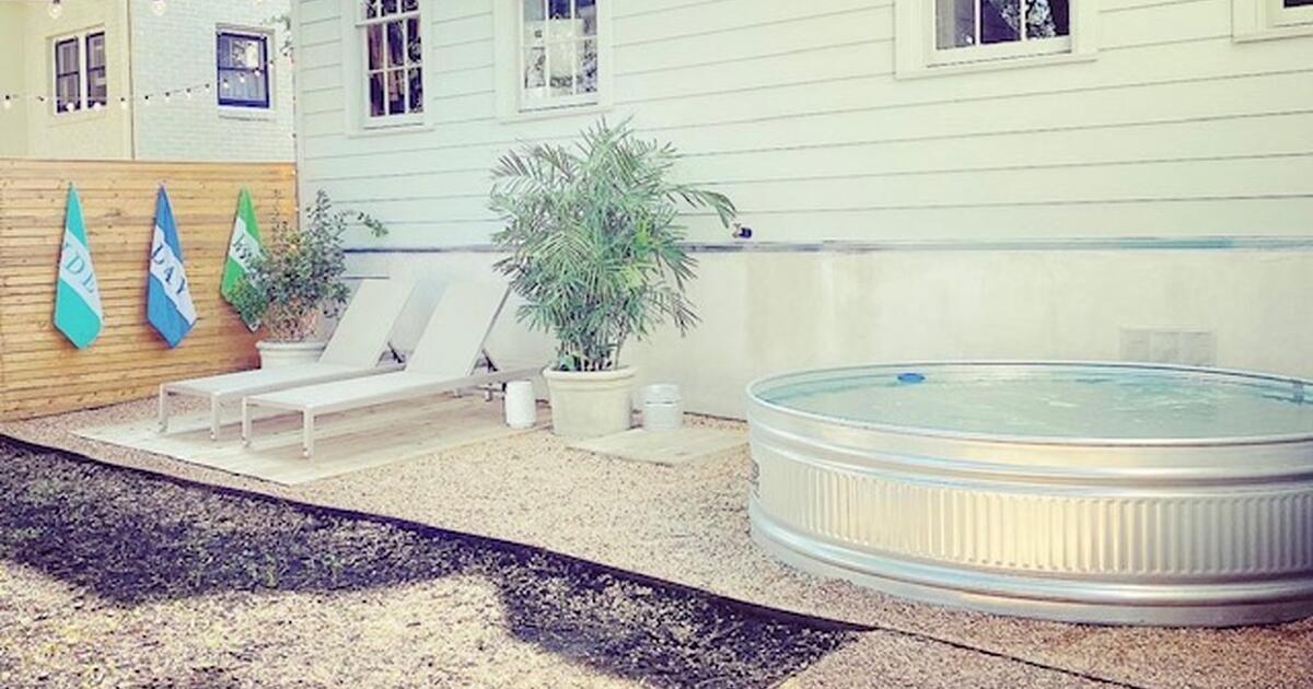 FREE 8' round stock tank / cowboy pool with Intex filter pump FREE in ...