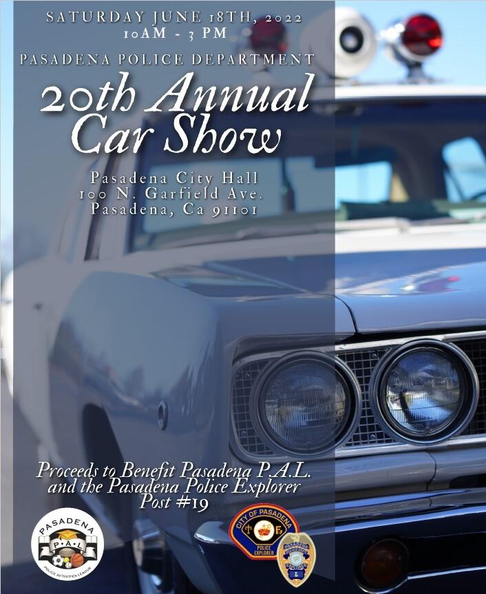 Pasadena Police Department 20th Annual Car Show this Saturday ...