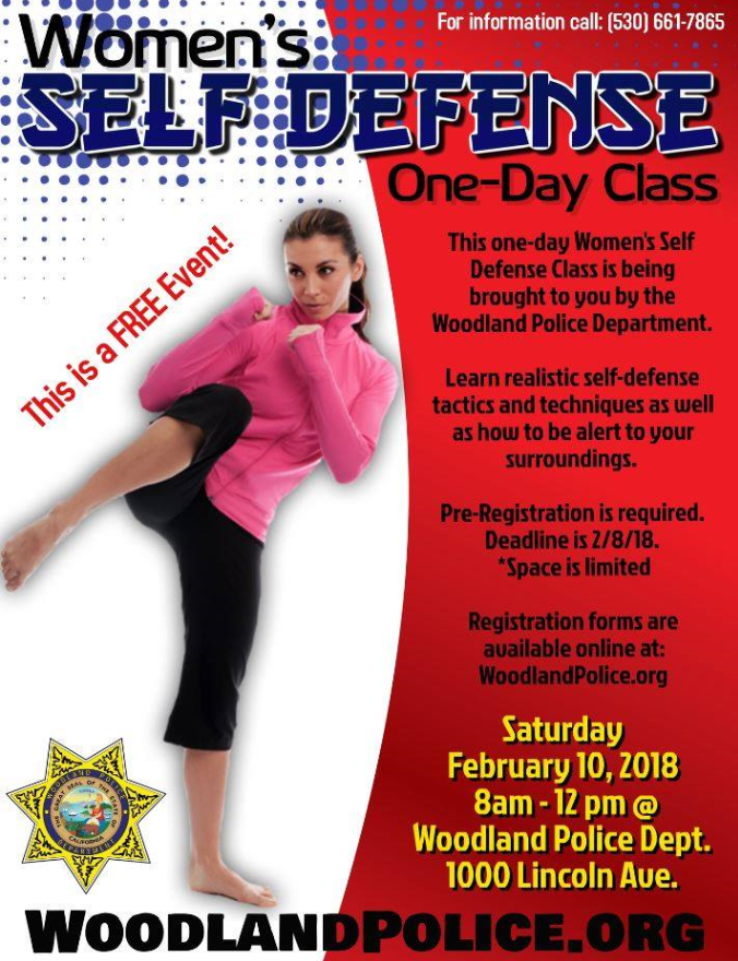 FREE-Women's One-Day Self Defense Class (Woodland Police Department ...