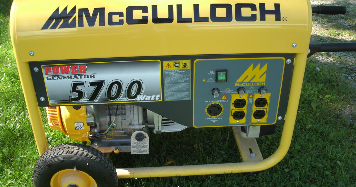 McCulloch 5700 Watt Power Generator for $325 in St. Louis, MO | For ...