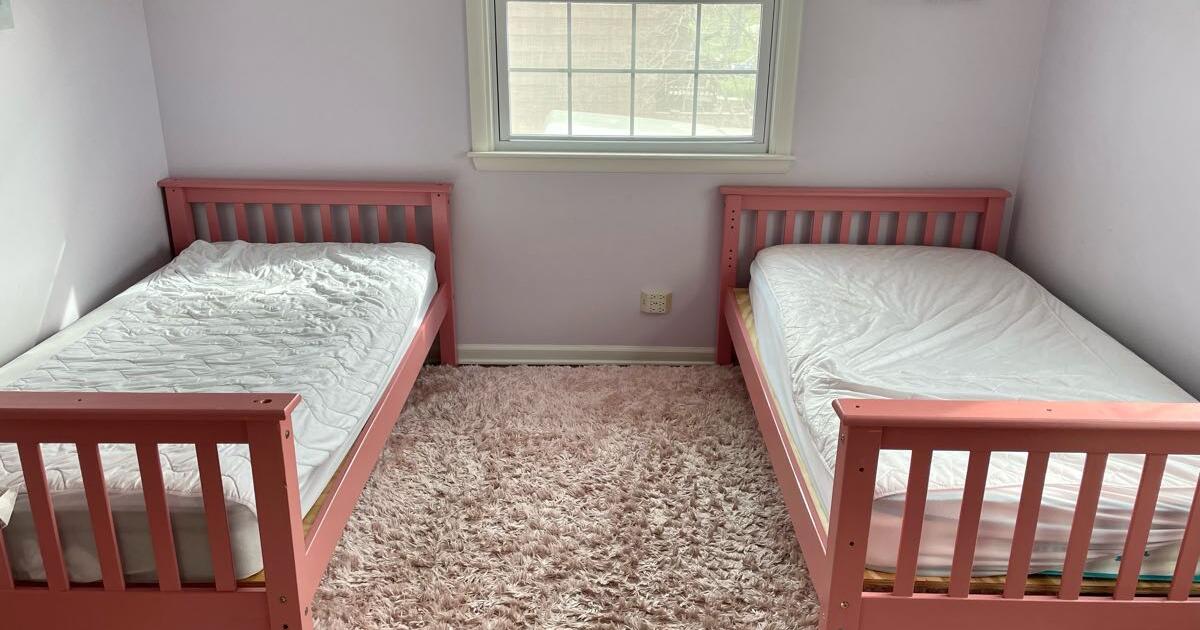 FREE bed frame, mattresses, and rug for Free in Lisle, IL | For Sale ...